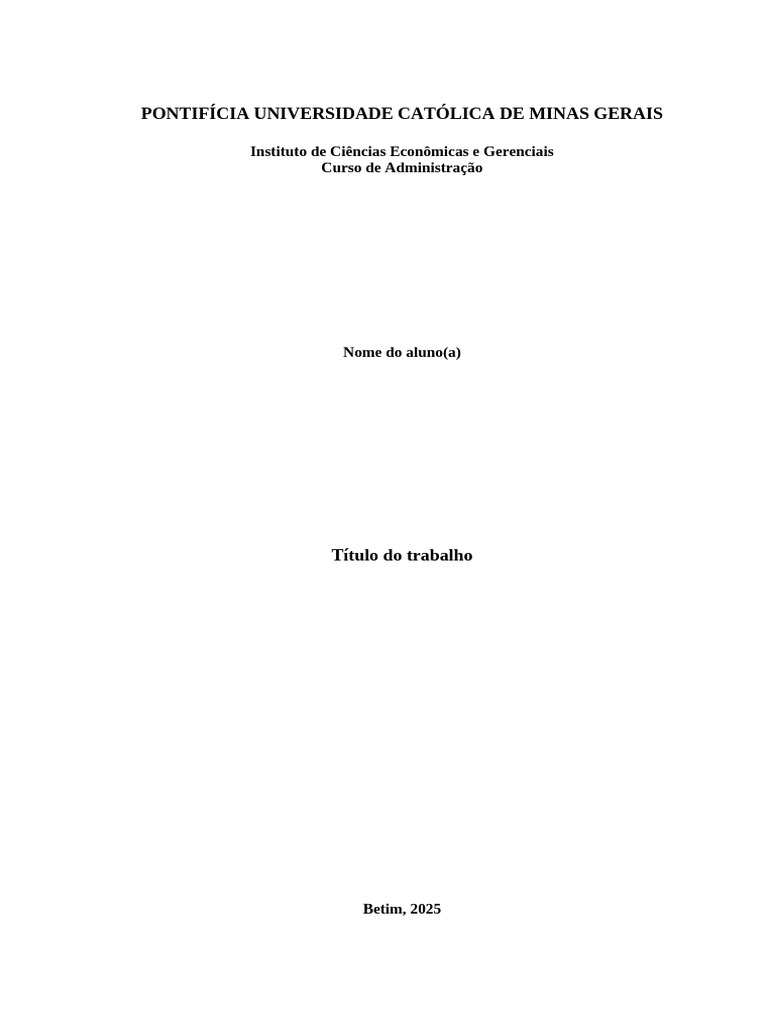 Template Projeto de TCC | PDF