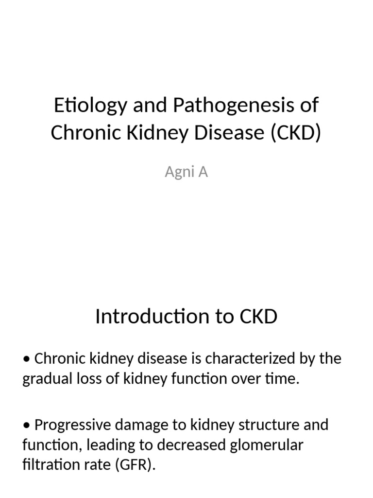 Understanding Chronic Kidney Disease Etiology | PDF | Chronic Kidney ...