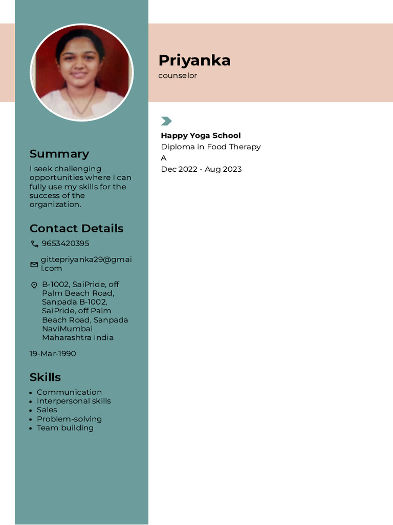 Priyanka's Resume 4 | PDF
