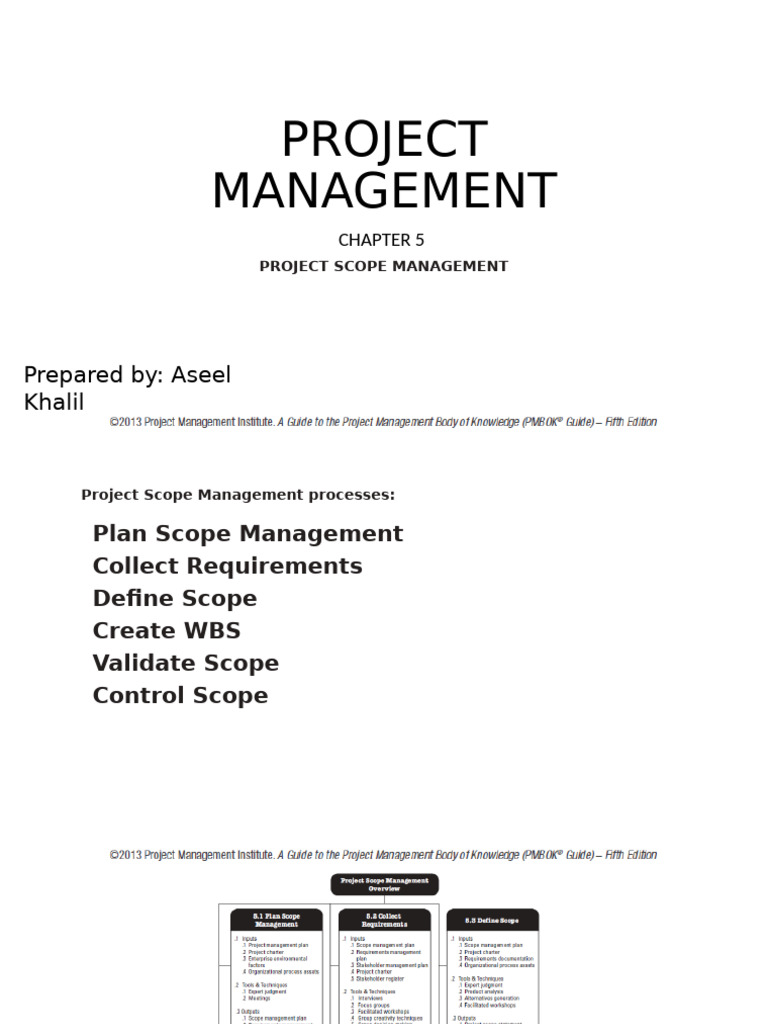 Chapter 5 Project Scope Management | PDF | Scope (Computer Science)