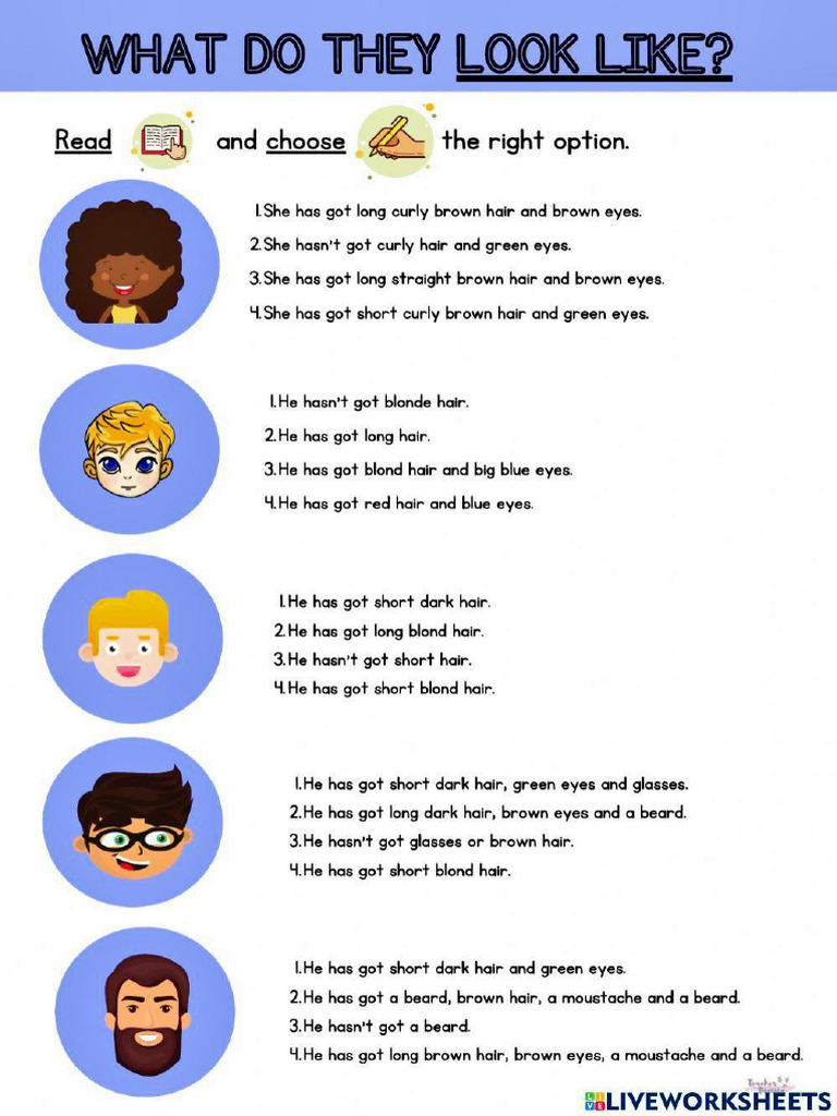 Descriptions of Hair and Eye Color | PDF