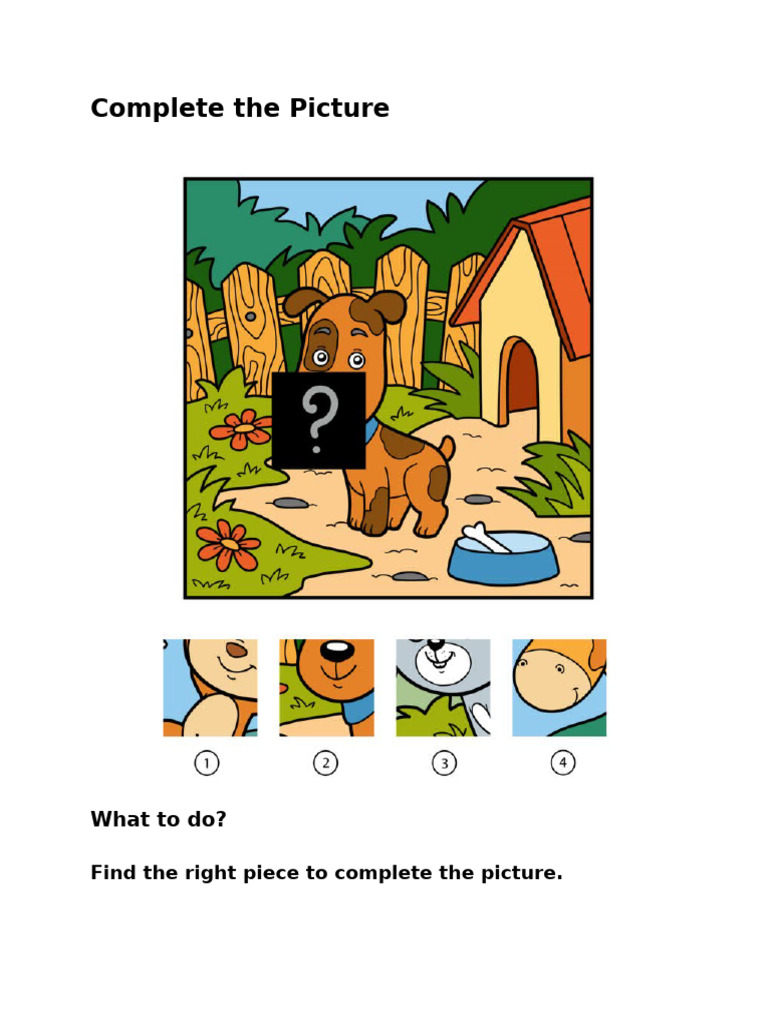 Complete The Picture XVI EVS Puzzle in Eng | PDF
