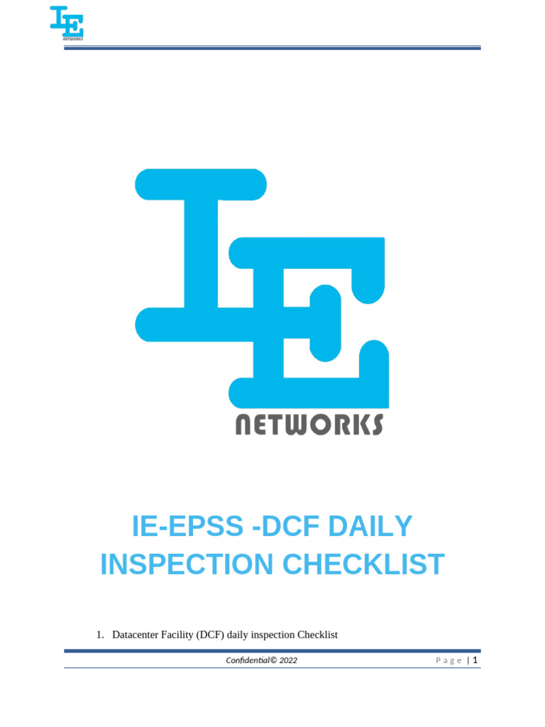 DCF Daily Inspection Checklist | PDF