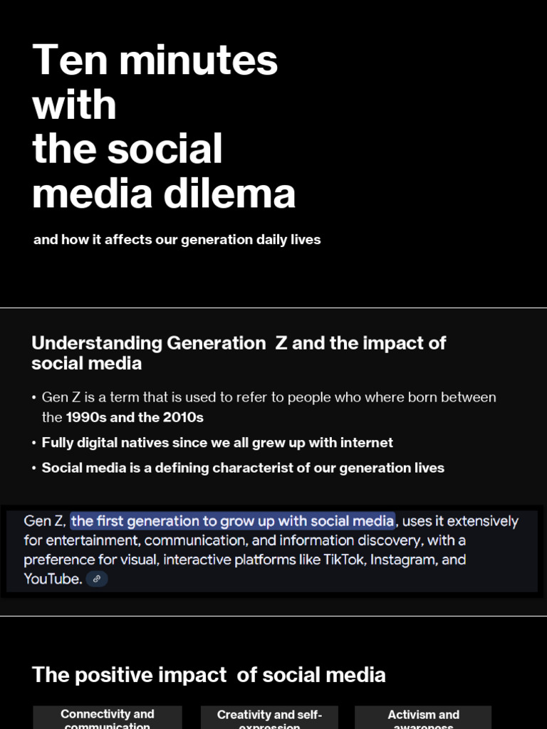 Ten Minutes With The Social Media Dilema Ingles | PDF