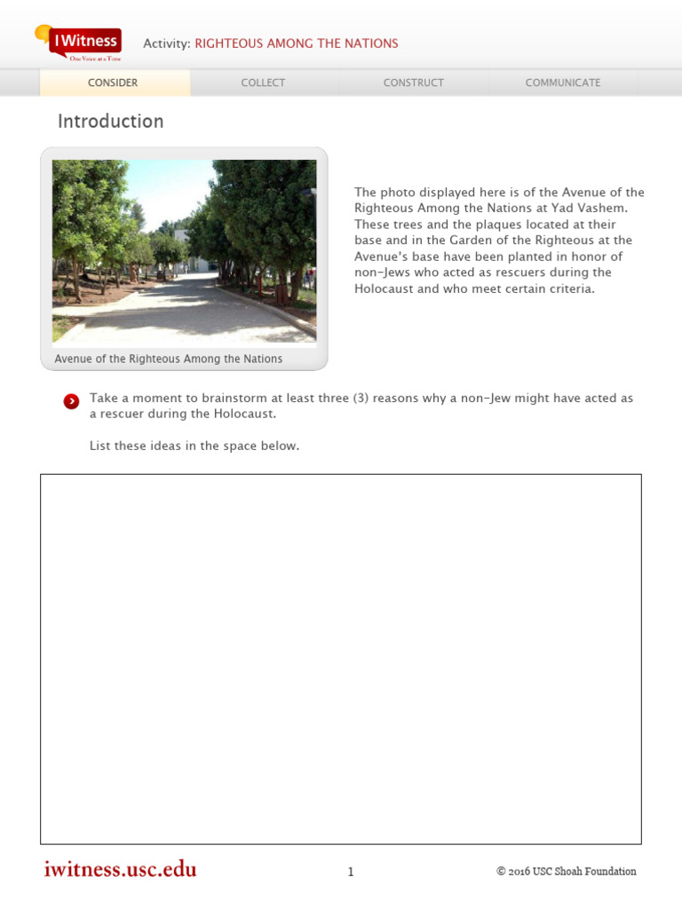 Righteous Among the Nations Activity Guide | PDF | The Holocaust