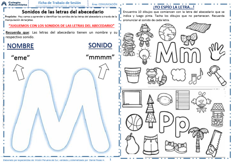 Sonidos del Abecedario en Acción | PDF