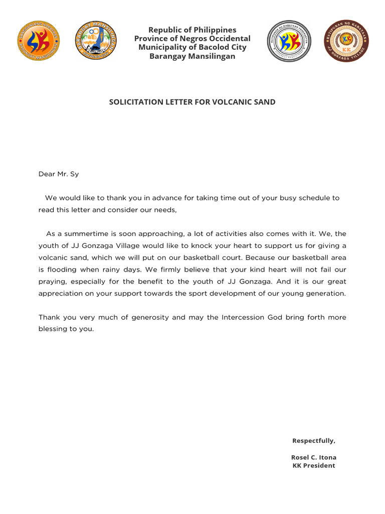Solicitation for Basketball Court Support | PDF