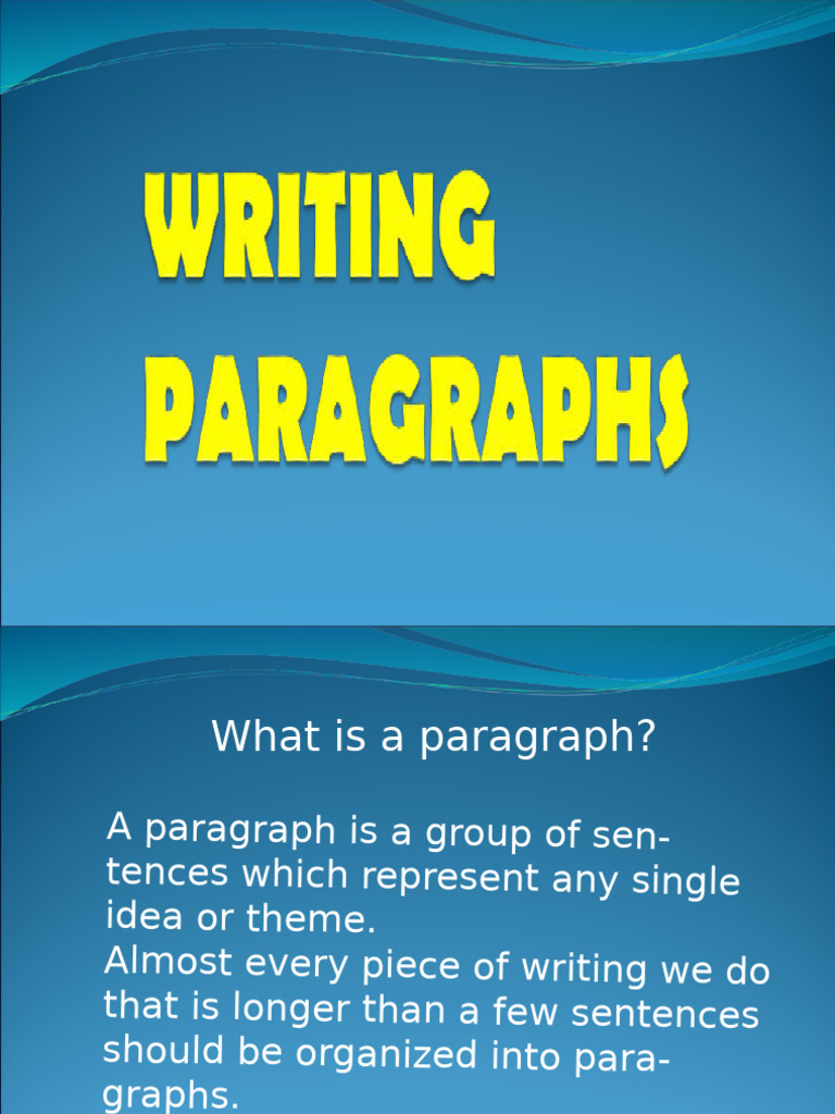 How To Write Paragraph | PDF