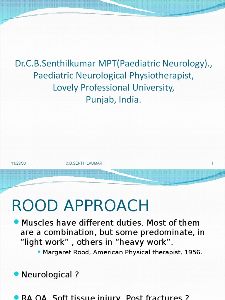 Rood's Approach | PDF | Anatomical Terms Of Location | Muscle