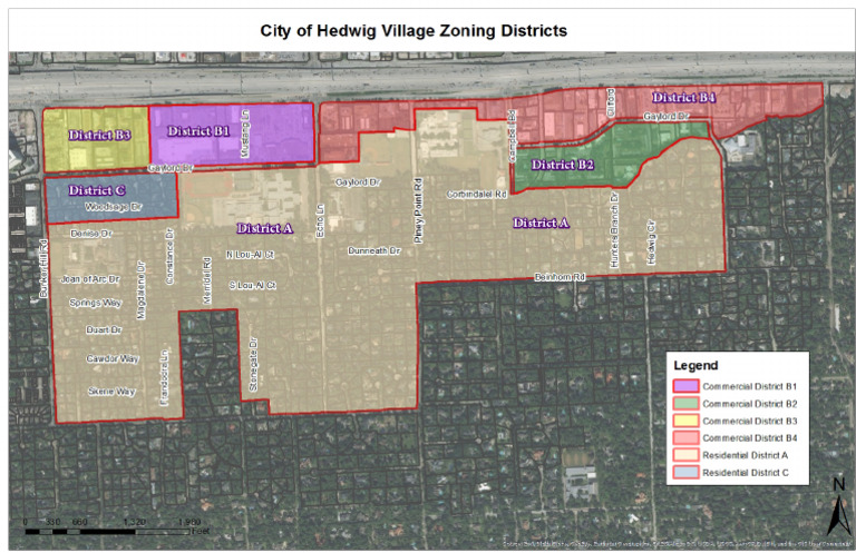 Hedwig Village Zoning Districts Map | PDF