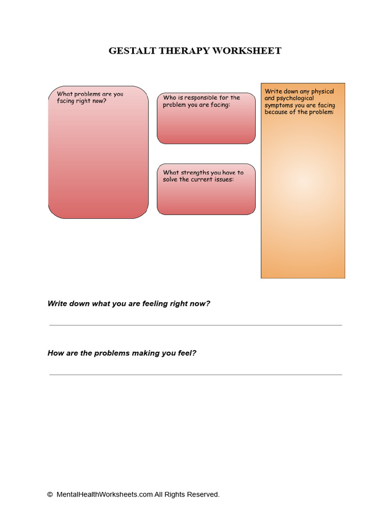 Gestalt Therapy Worksheet | PDF