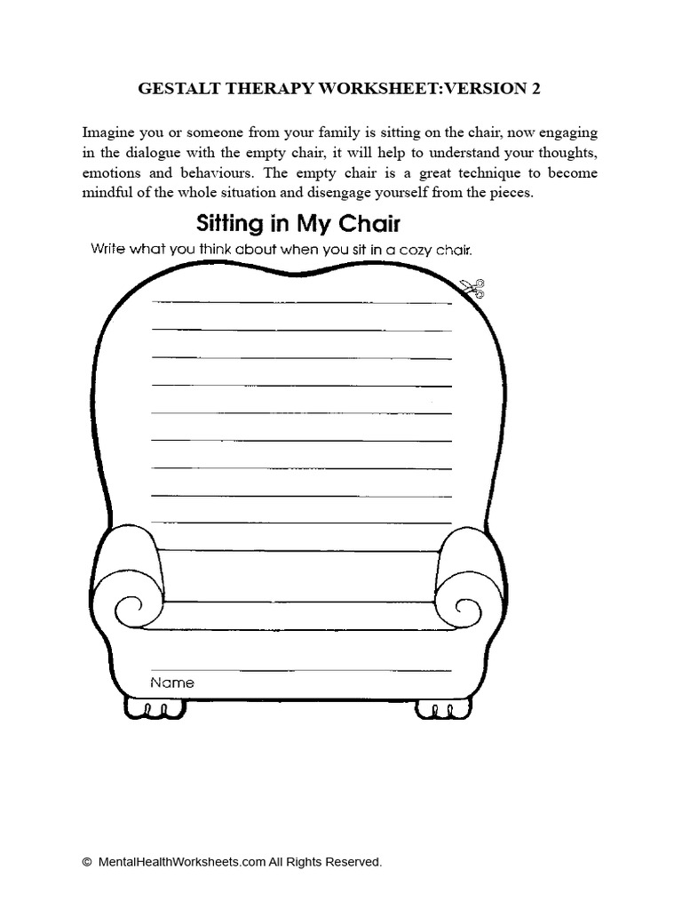 Gestalt Therapy Worksheet - Version 2 | PDF