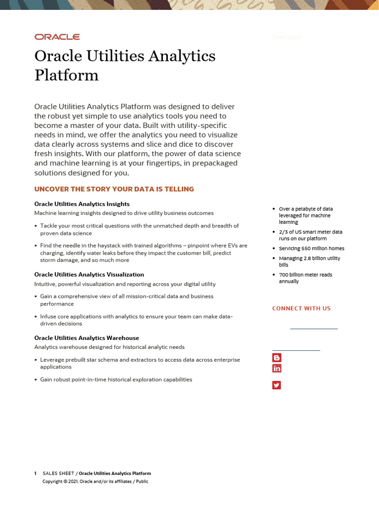 DATASHEET - Utilities-Analytics-Platform-Sales-Sheet | PDF | Analytics ...