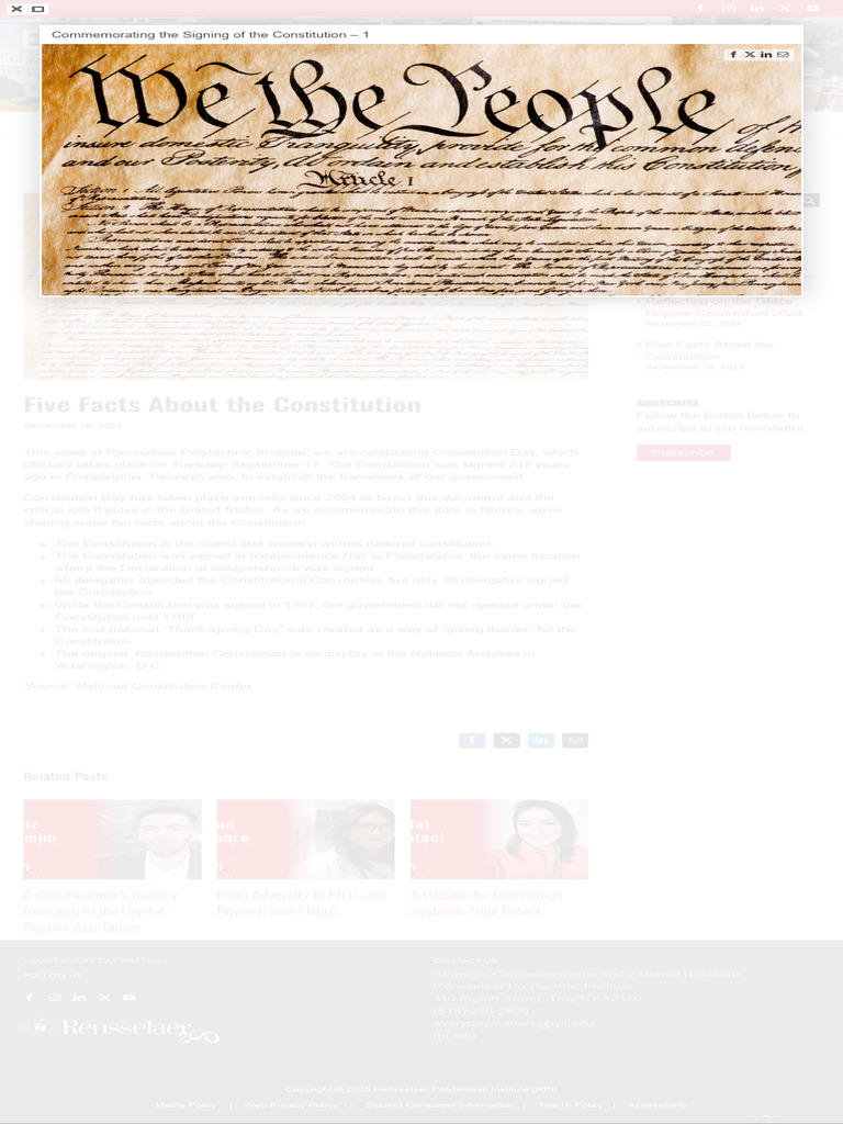 Five Facts About the Constitution – Every Day Matters | PDF | American ...