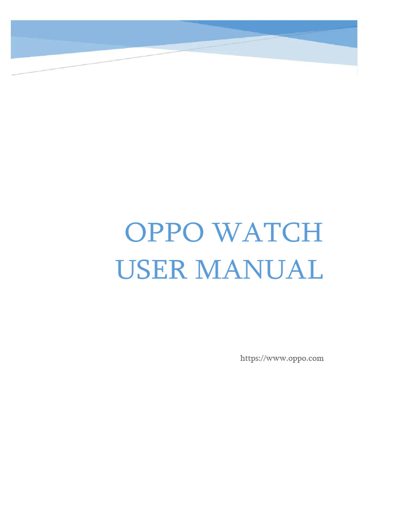 Instrukcja Obsługi Oppo Watch Free (33 Stron) | PDF