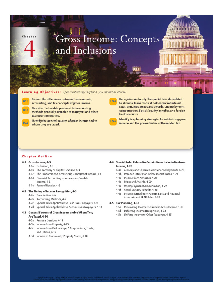 Chapter 4 Fed Tax | PDF | Gross Income | Tax Deduction