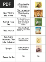 Table of Contents - Reading Journal | PDF