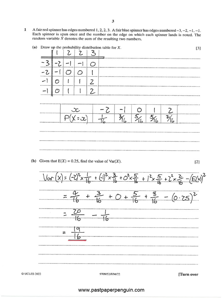 9709 m22 QP 52 Ans | PDF