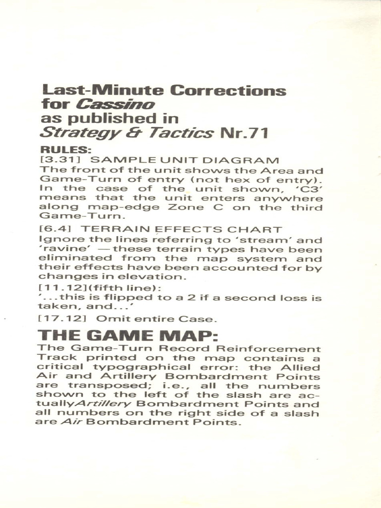 Cassino Map and Counters S&T 71 | PDF