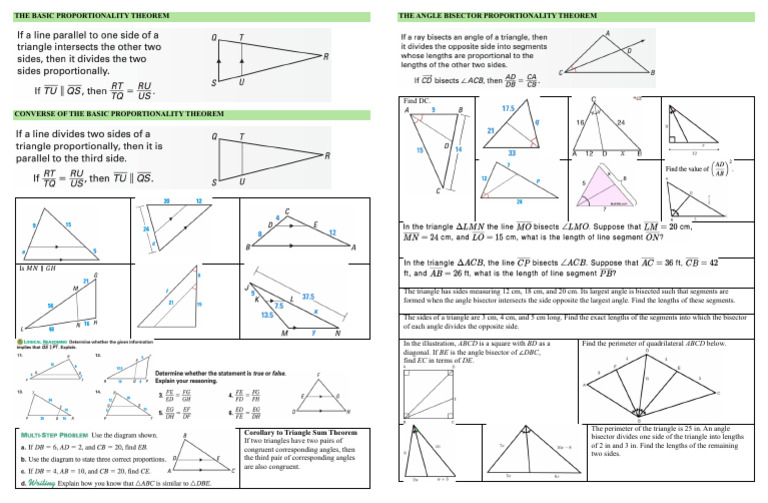 Basic Proportionality Theorem | PDF | Elementary Mathematics ...