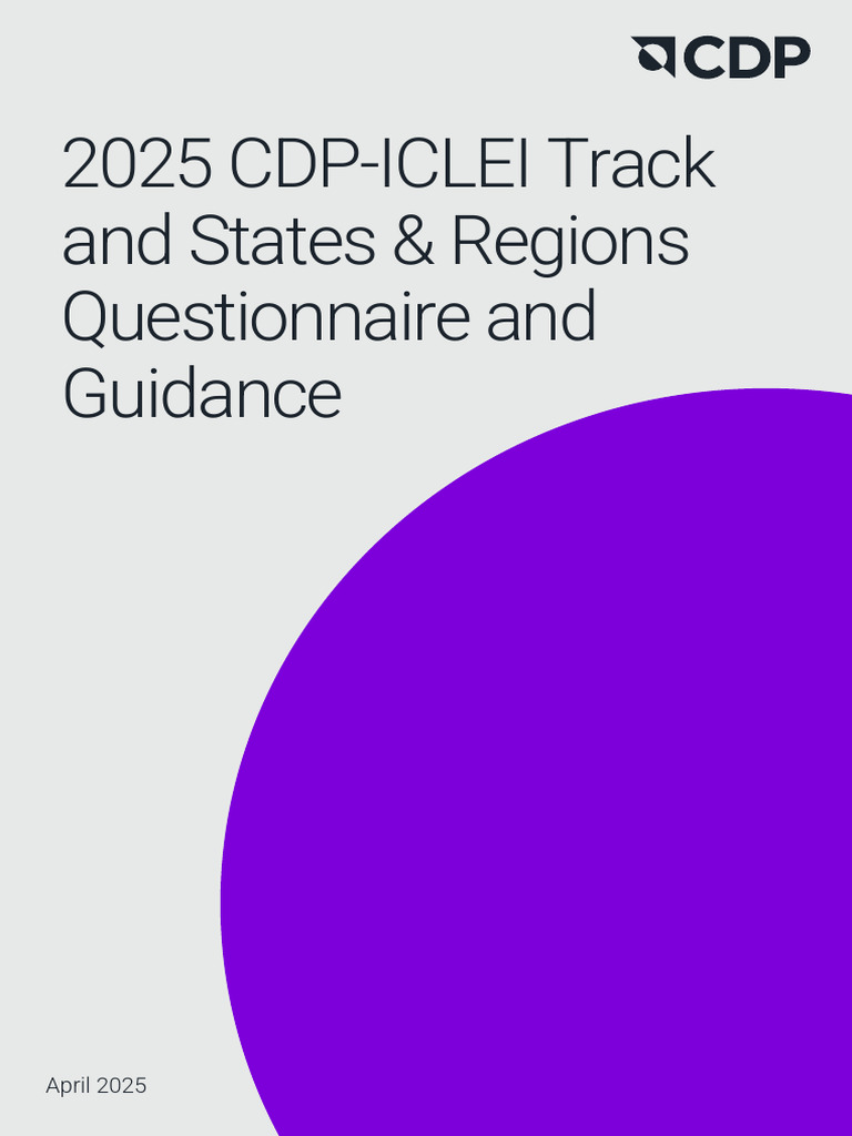 2025 CDP-ICLEI Track Questionnaire and Guidance | PDF | Natural Environment
