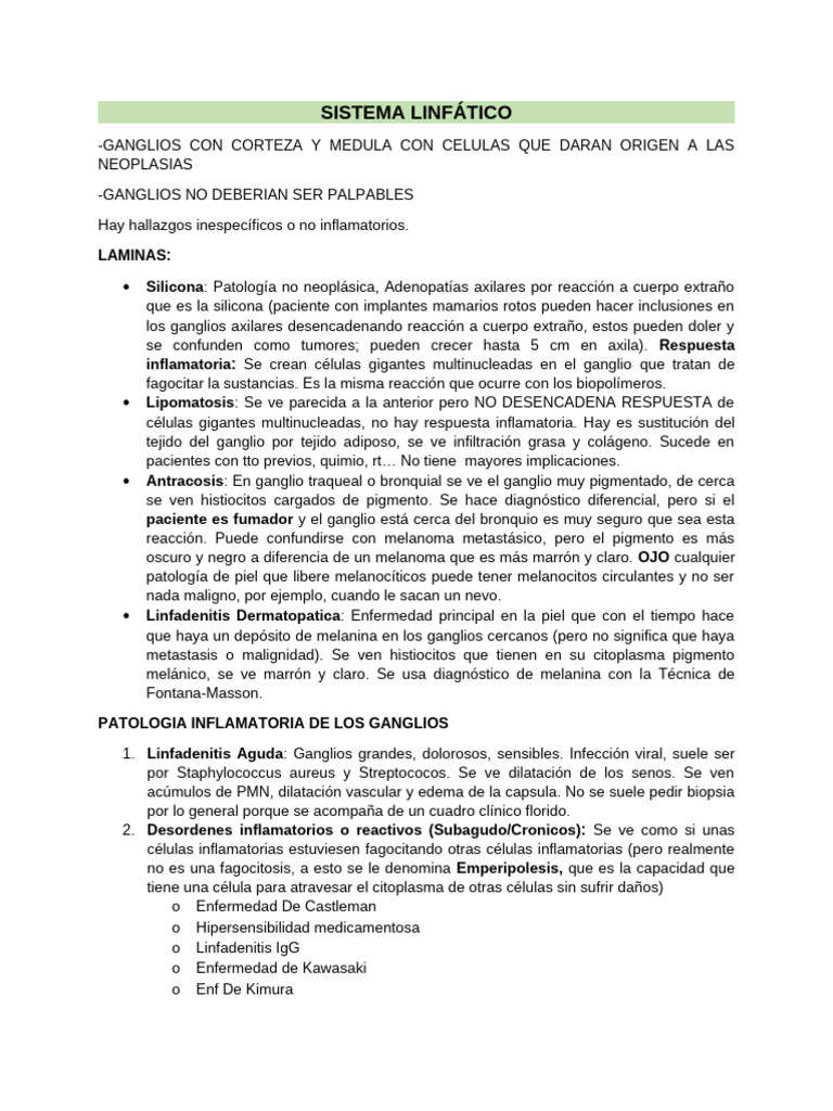 Linfadenitis Dermatopática y Diagnóstico | PDF | Inflamación | Ganglio ...