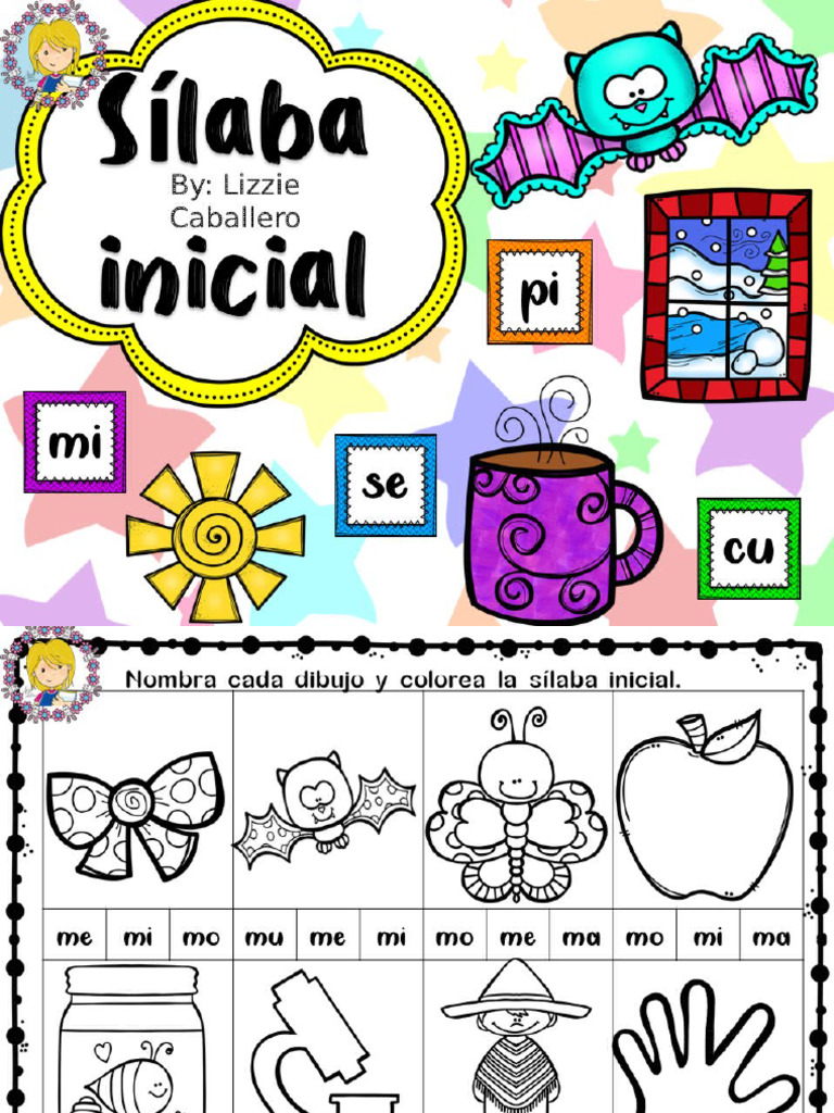 Fichas para Identificar y Colorear La Sílaba Inicial | PDF