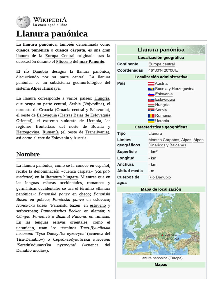 Llanura_panónica | PDF | Europa