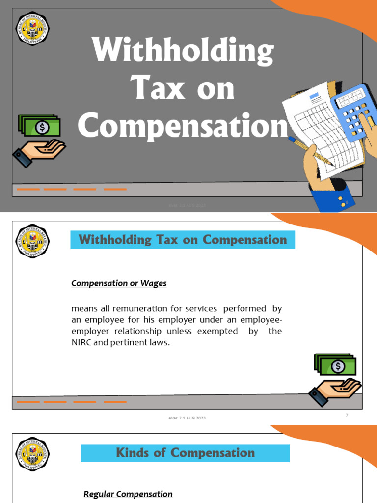 Withholding Tax on Employee Compensation | PDF | Payroll Tax | Employment