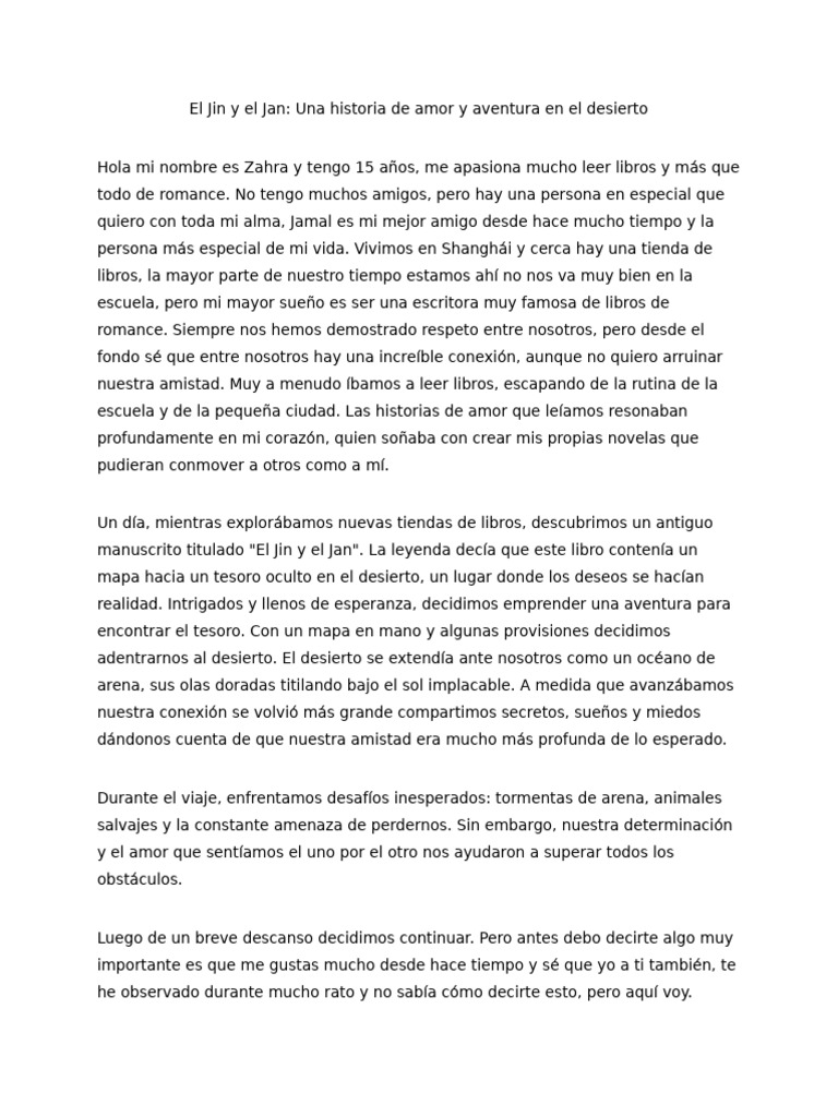 Amor y aventura en el desierto | PDF | Amor