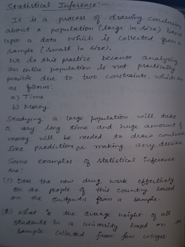 Statistical Inference in Population Estimation | PDF