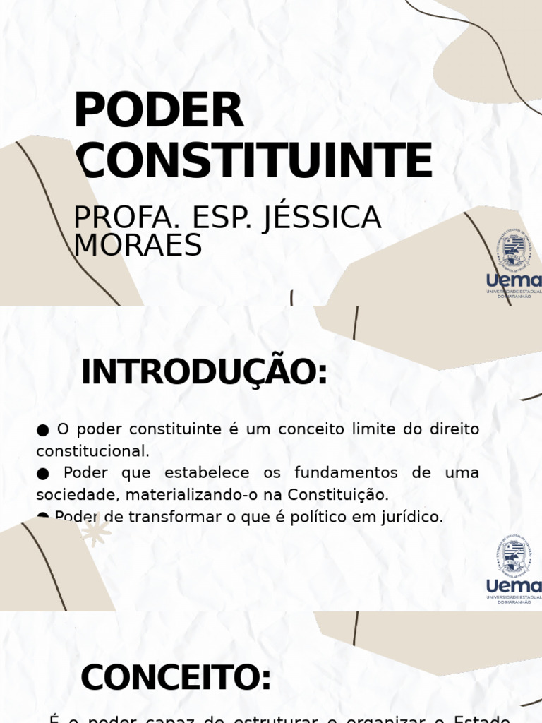 Aula 04 - Poder Constituinte | PDF | Emenda Constitucional | Constituição