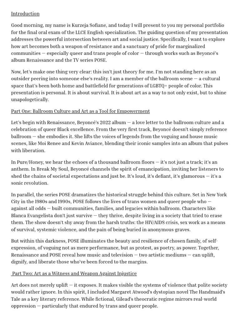 Portfolio Texte Kurzeja Sofiane | PDF