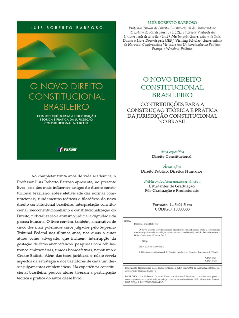 Novo Direito Constitucional Brasileiro | PDF | Constituição | Lei ...