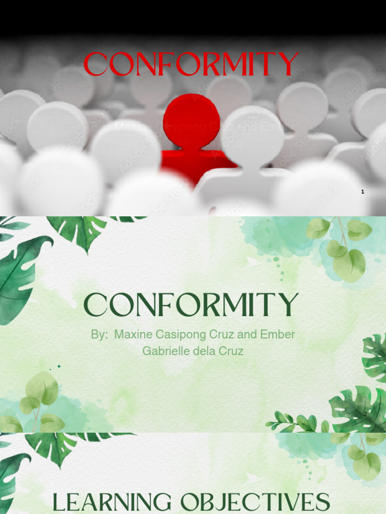 CONFORMITY Made by Students | PDF | Conformity | Psychological Concepts