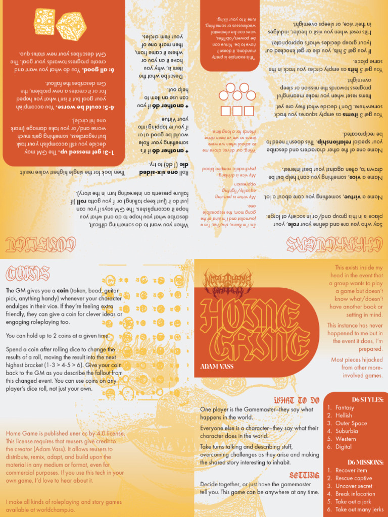 home game - one page print | PDF