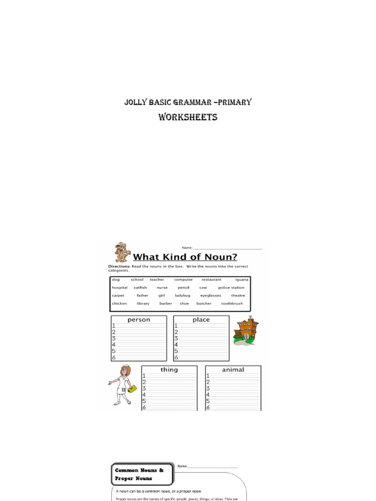 Jolly Grammar - PRIMARY-Worksheets130 | PDF