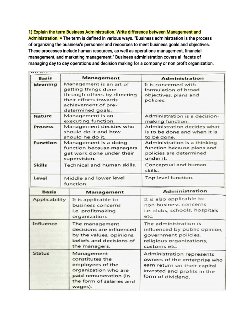 Business Administration Revision | PDF | Sole Proprietorship | Warehouse