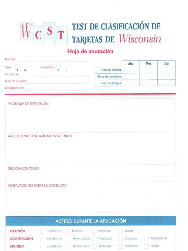 Protocolo Wisconsin | PDF