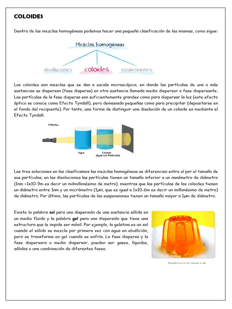 Coloides | PDF | Coloide | Emulsión