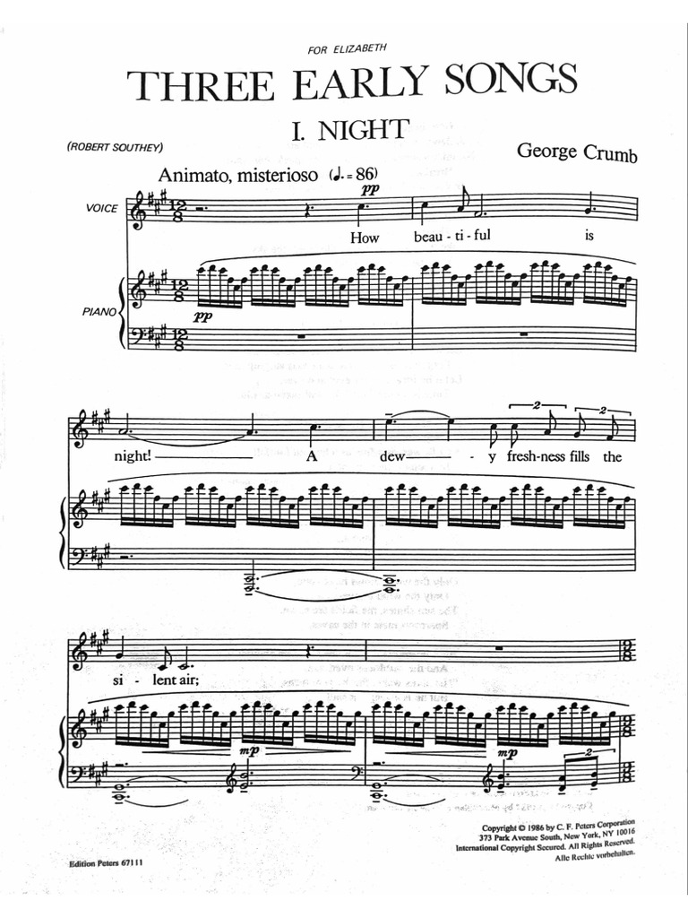 Three Early Songs Crumb | PDF