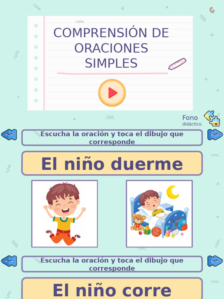 Comprension Oraciones Simples | PDF