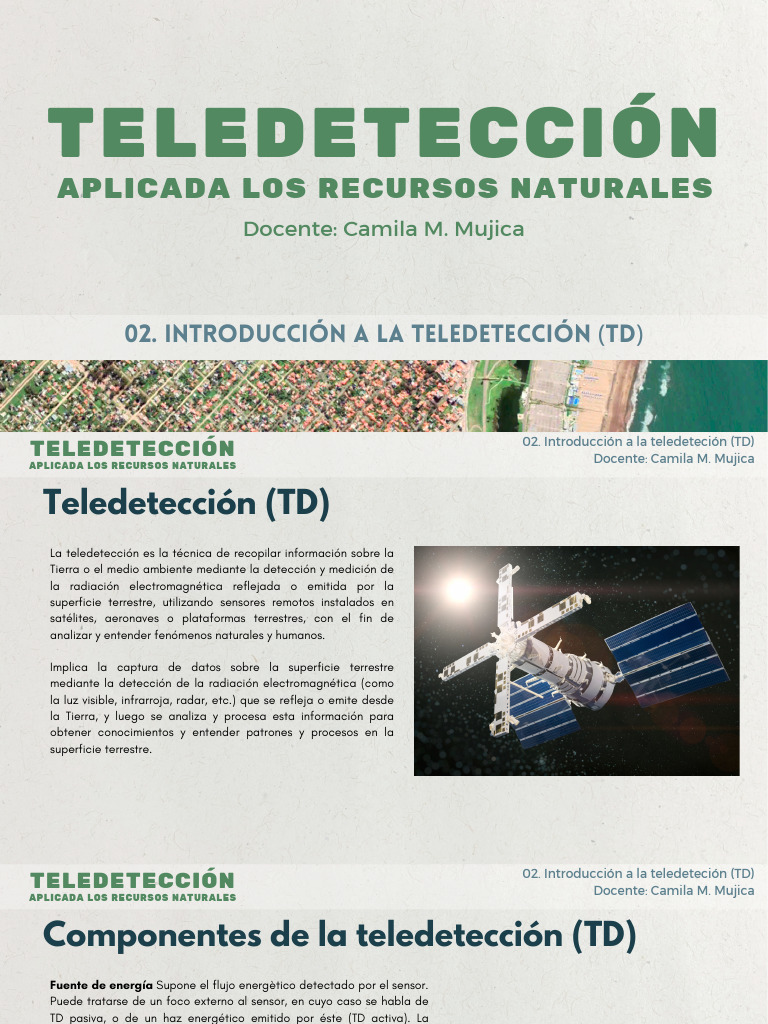 Introducción a la Teledetección TD | PDF | Sensores remotos | Satélite