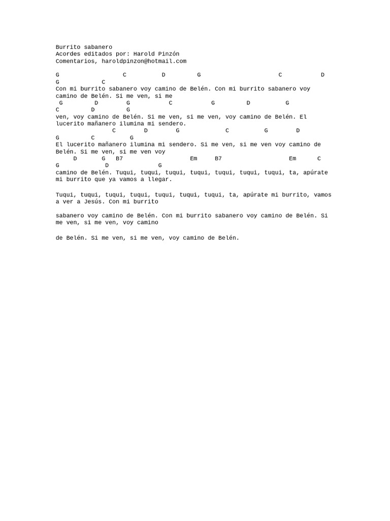 El Burrito Sabanero | PDF