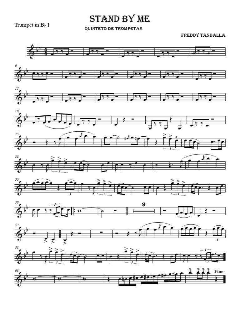 FINAL STAN BY ME TROMPETA Trumpet in BB 1 | PDF