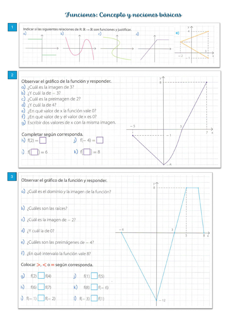 Funciones Concepto y Nociones Basicas | PDF