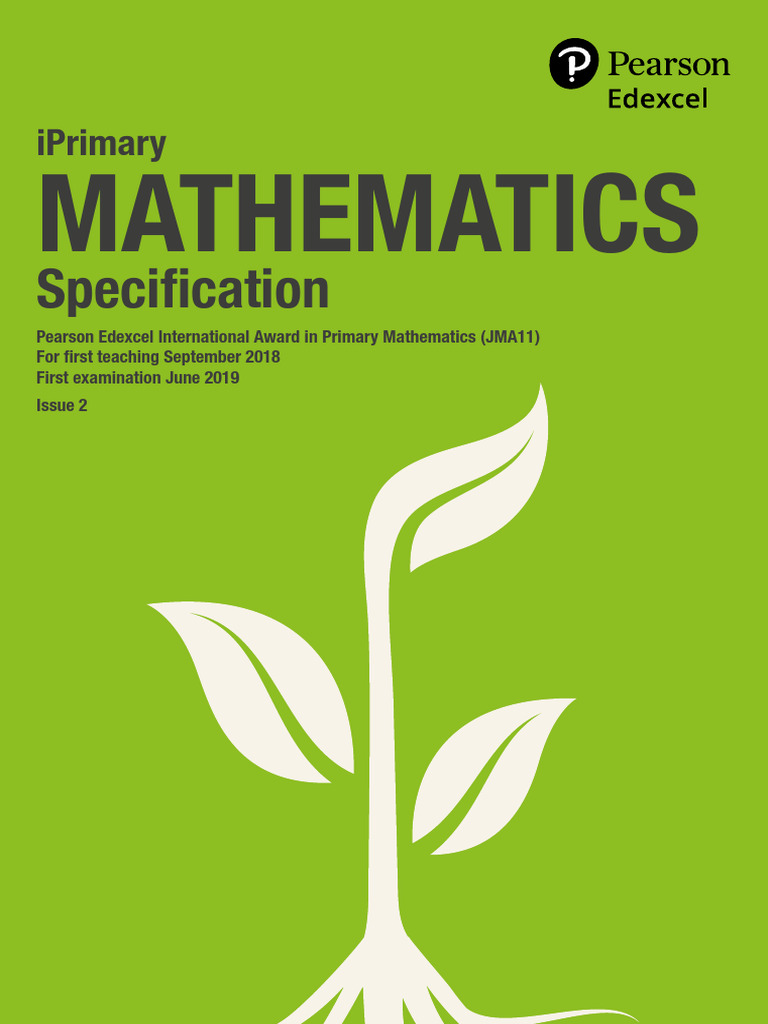 Specification - Pearson Edexcel International Award in Primary ...