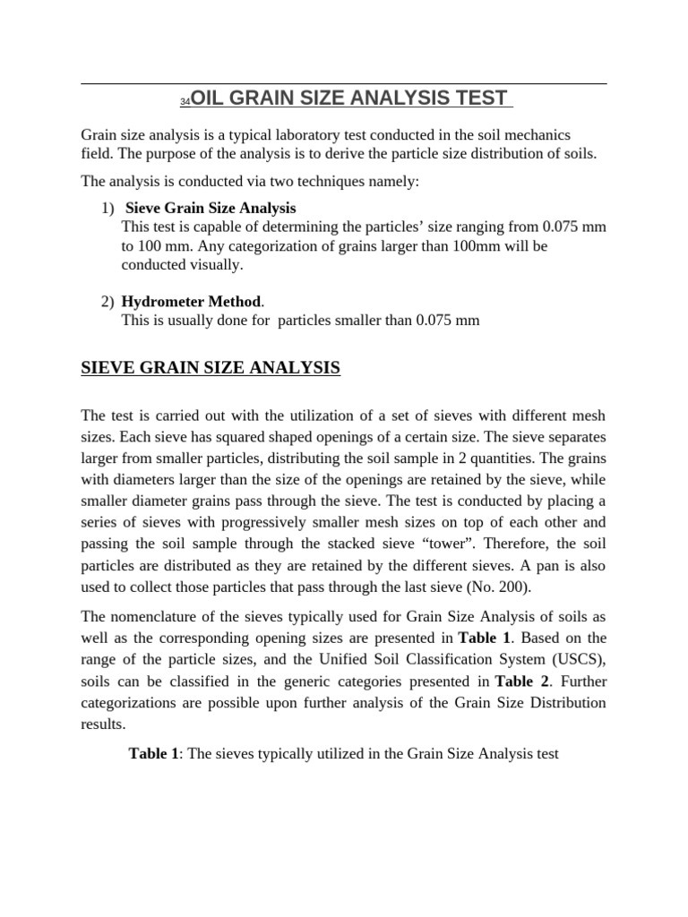 Sieve Analysis Test for Soil Classification | PDF | Particle Size ...