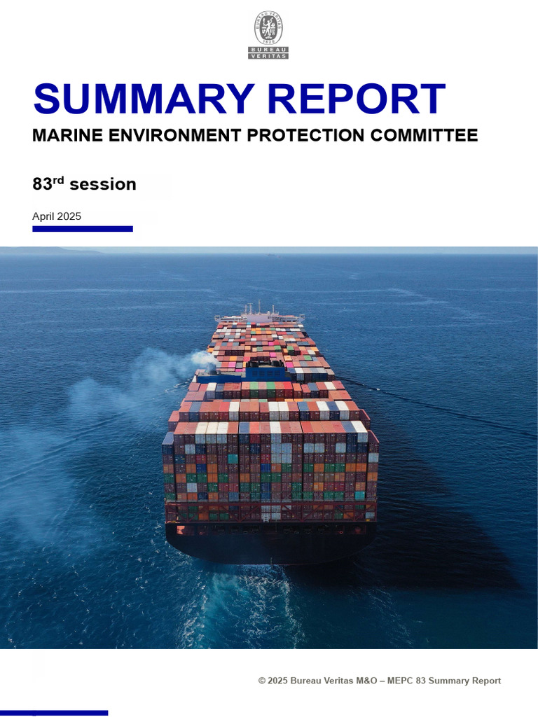 BV MO MEPC 83 Summary Report 0 | PDF