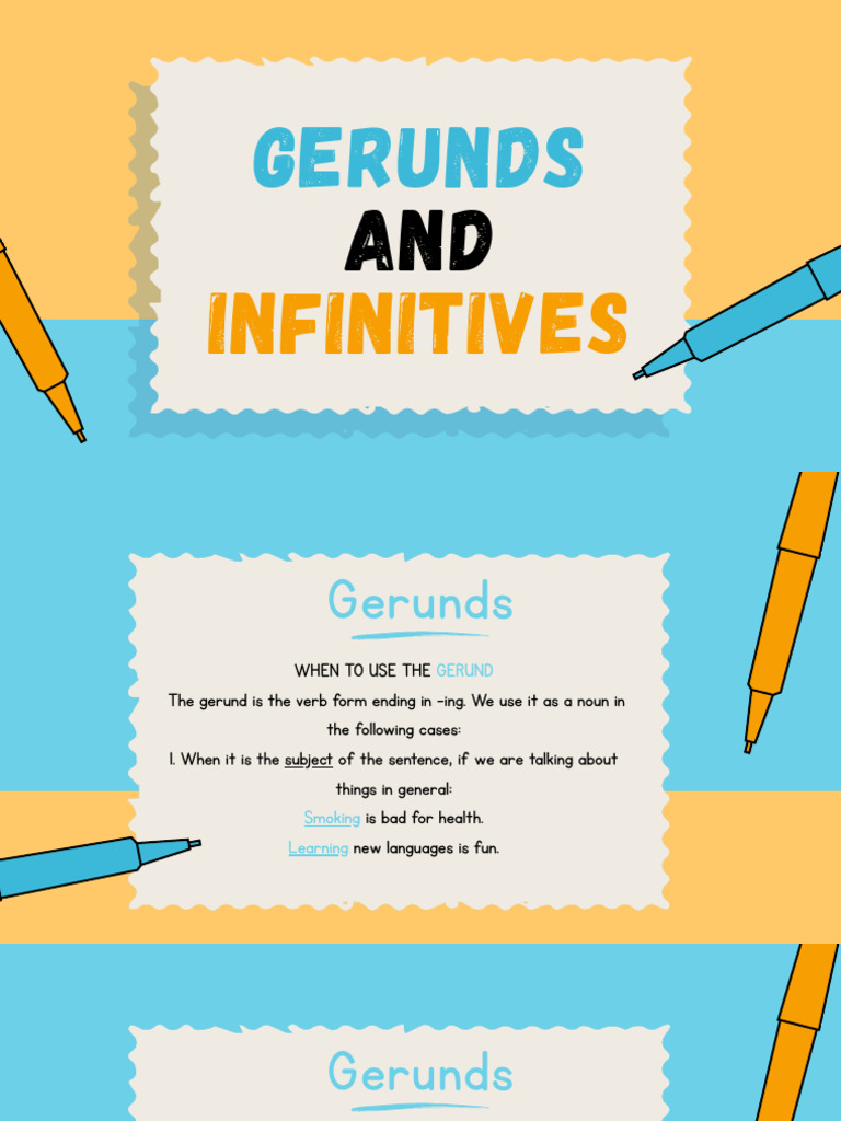 Gerunds and Infinitives | PDF | Verb | Linguistics